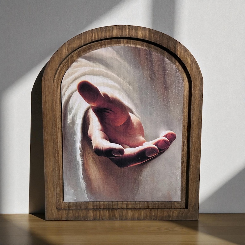 Jesus Christ Reaching Hand Wood Arch, Christian Home Decor - Etsy