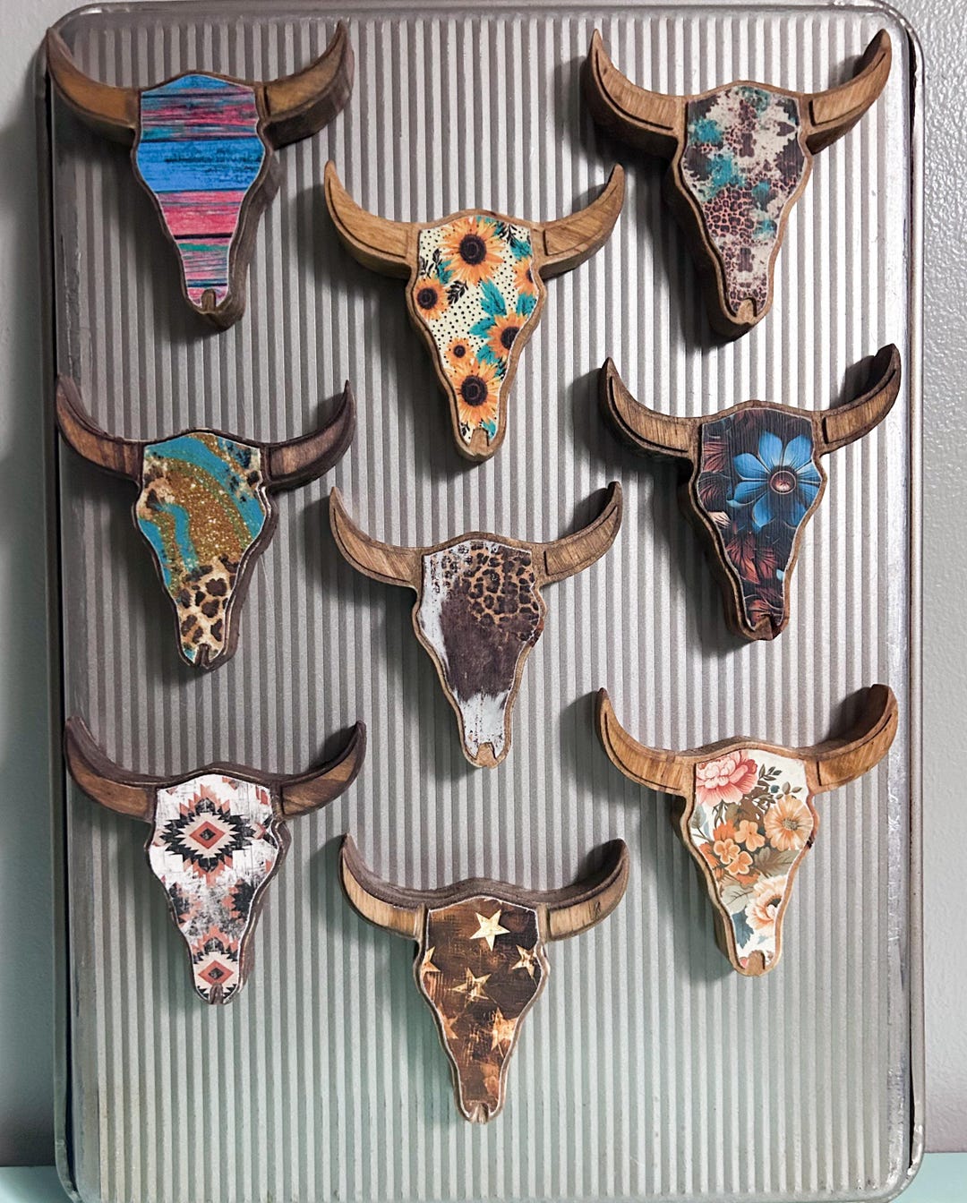 Steer Skull Decor Fridge Magnets Western Magnets Western Gift Ideas ...