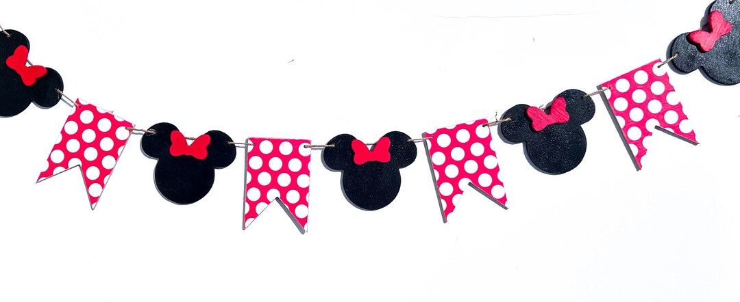 Minnie Mouse Birthday Banner Minnie Mouse Bedroom Decor Minnie Mouse ...