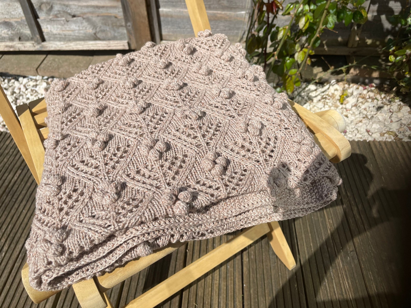 KNITTING PATTERN Flowers field blanket PDF instant download | Etsy