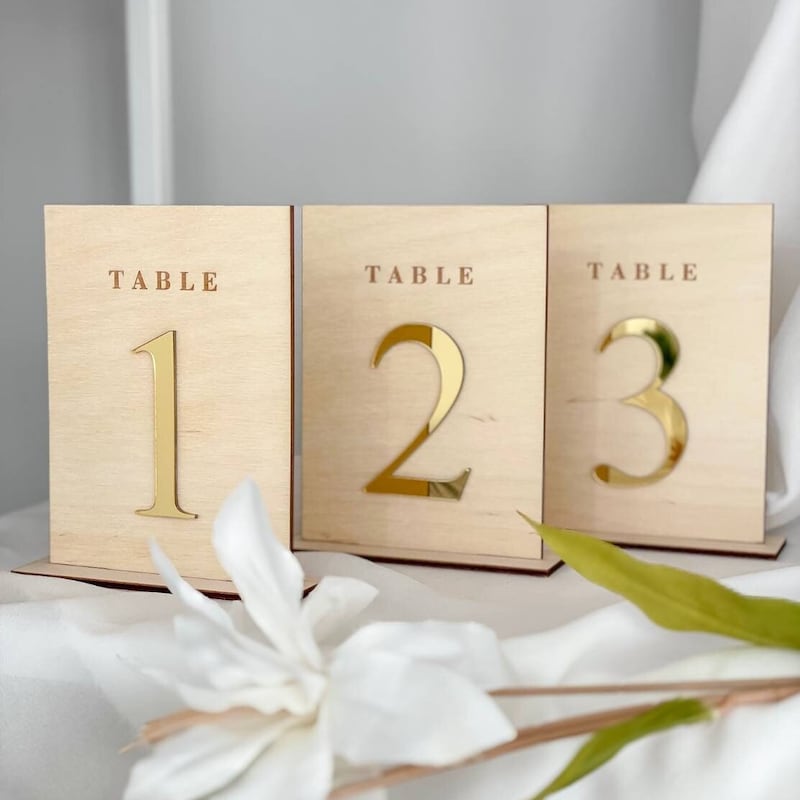 Wooden Table Number - Etsy