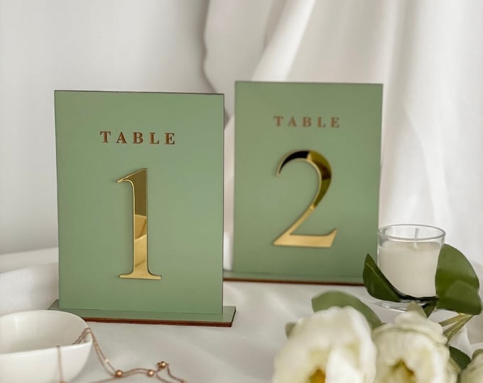 Laser Cut Table Numbers Wood Table Numbers Acrylic Table Numbers ...