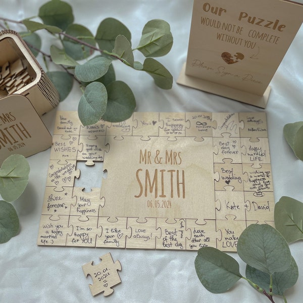 Guest Book Puzzle - Etsy
