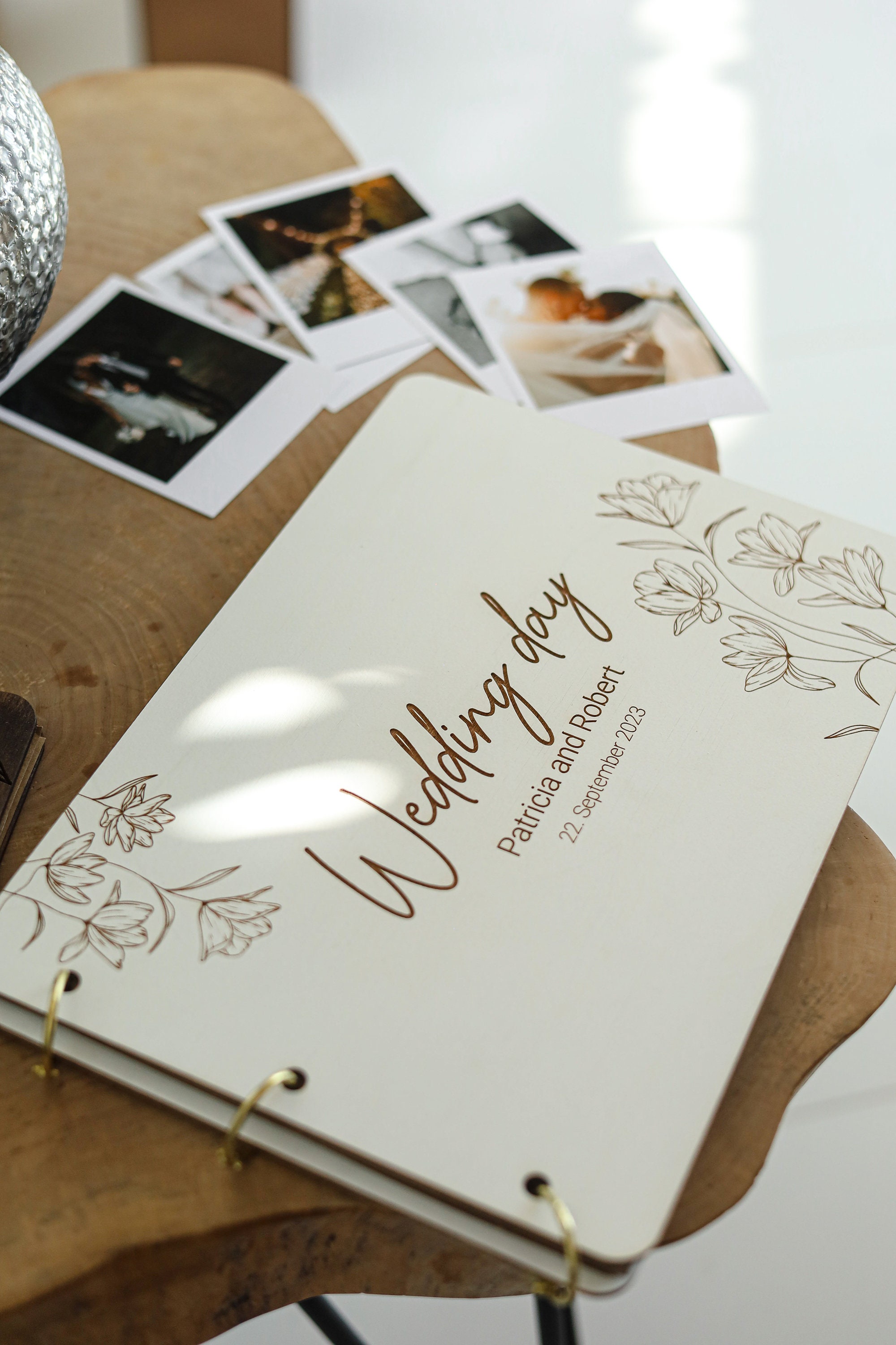 Wedding Guest Book, Wooden Wedding Guest Book, Personalized Guest Book ...