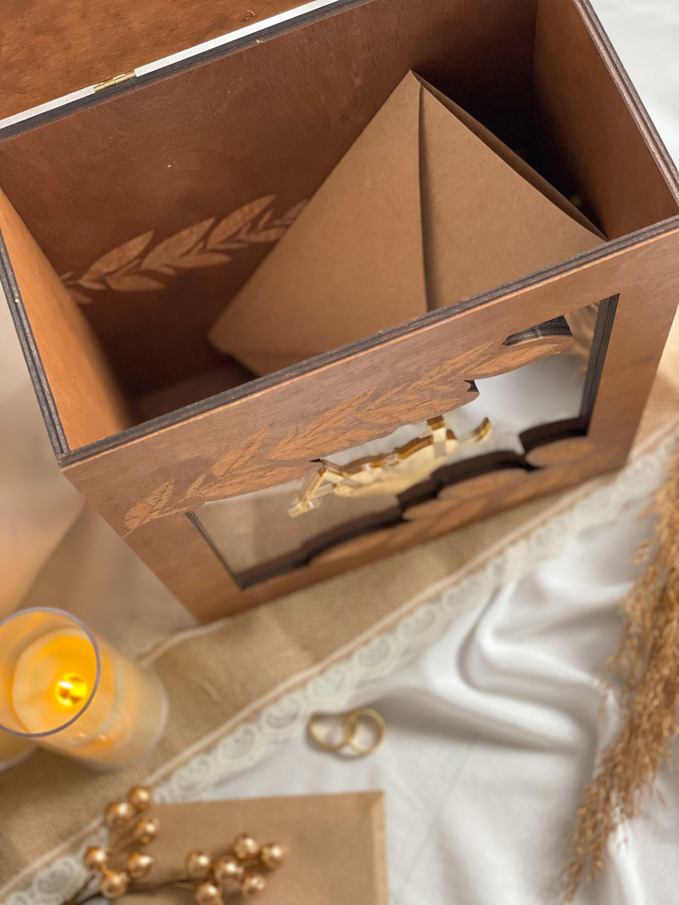 Card Box, Rustic Wedding Card Box, Personalized Card Box for Wedding ...