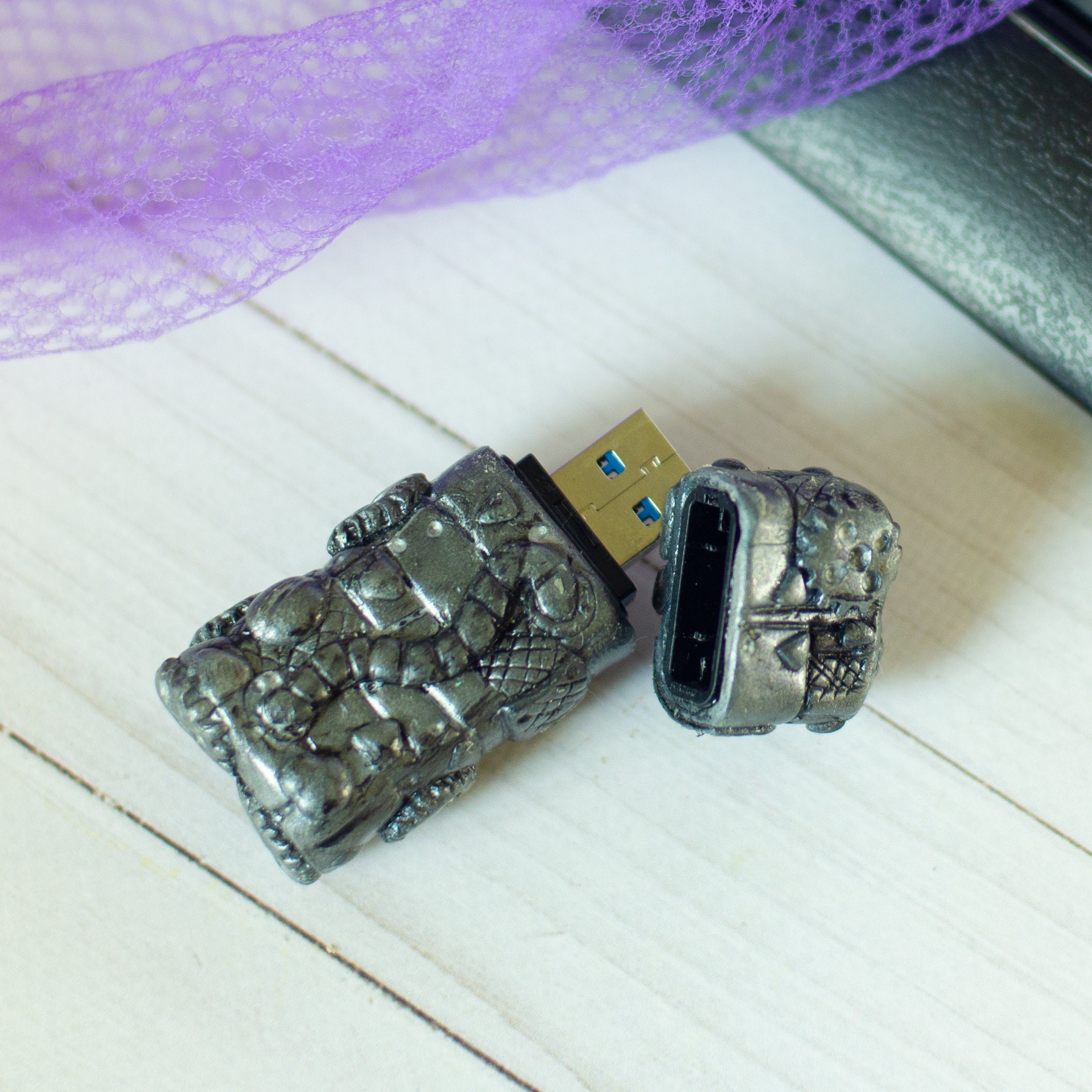 Custom usb flash drive case pendrive for programmer mentor | Etsy