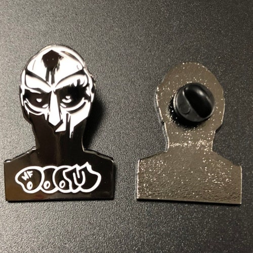 Mf Doom Pin Black and White Tag Enamel Lapel Kookies - Etsy
