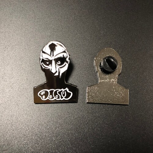 Mf Doom Pin Black and White Tag Enamel Lapel Kookies - Etsy