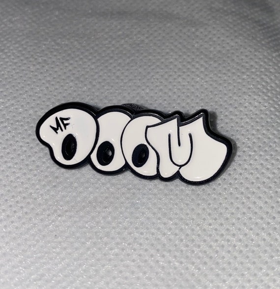 Mf Doom Pin Black and White Tag Enamel Lapel Kookies | Etsy