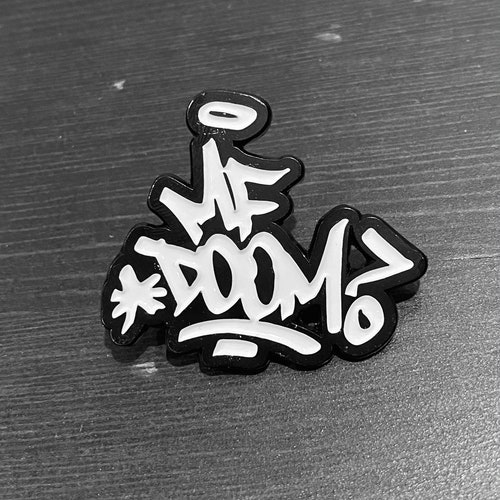 Mf Doom Pin Black and White Tag Enamel Lapel Kookies - Etsy