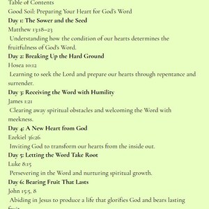 Good Soil Bible Study | 6-day Devotional Printable PDF | Digital ...