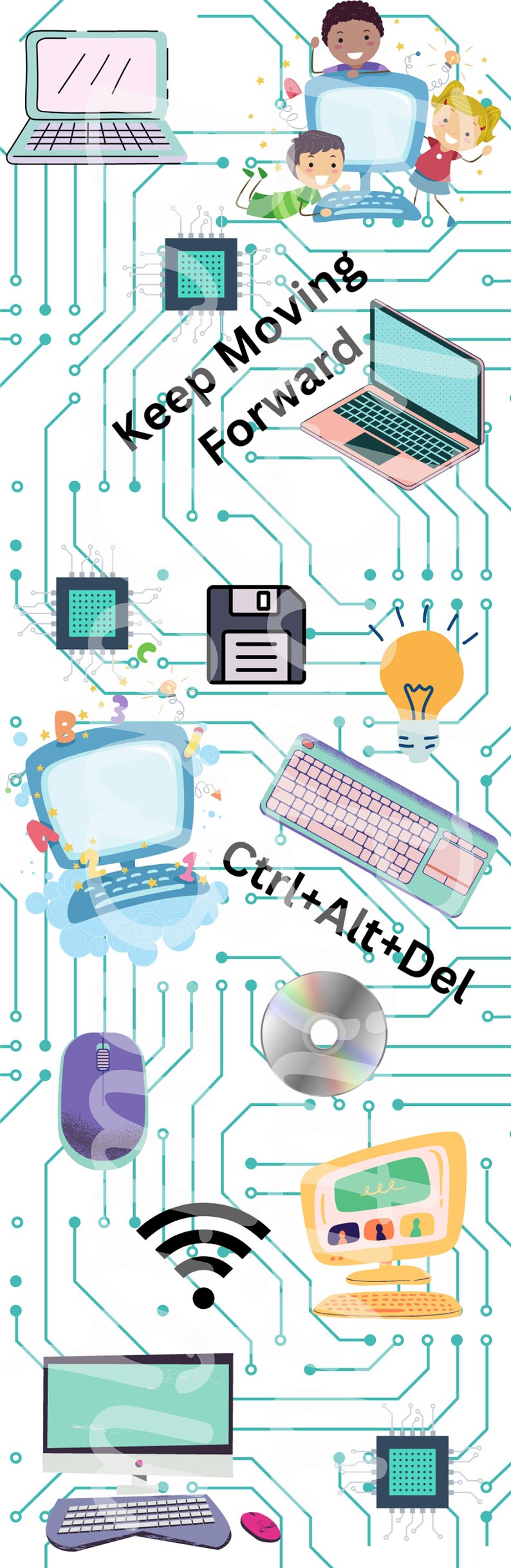 Computer Teacher Class Tech Geek Nerd Pen Wrap Digital Download PNG ...