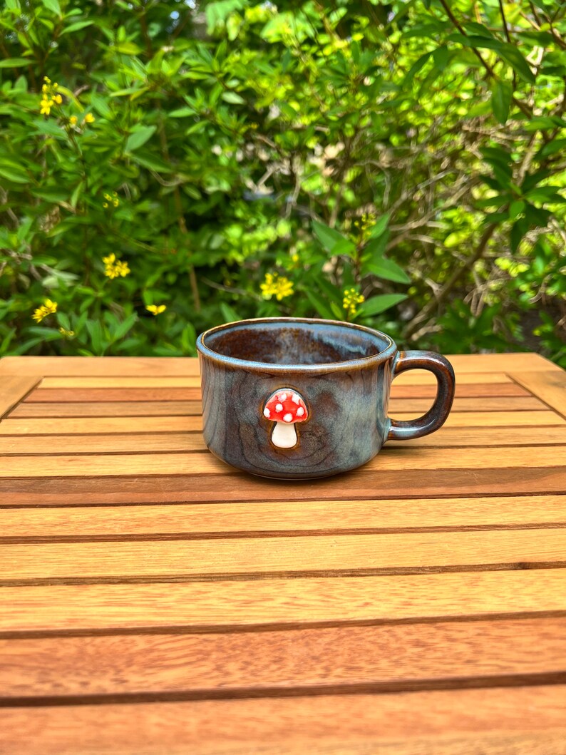 Hand-made Ceramic Mushroom Chili Mug Stew and or Soup Cup - Mushrooms ...
