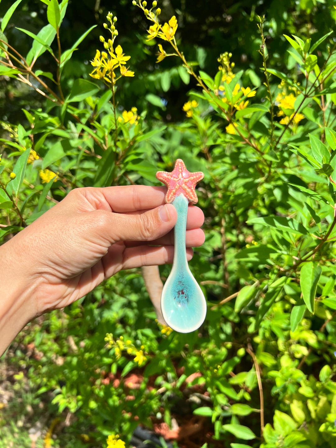 Clay Starfish Mixing Spoon - Ocean Theme - Mermaid Party - Stoneware ...