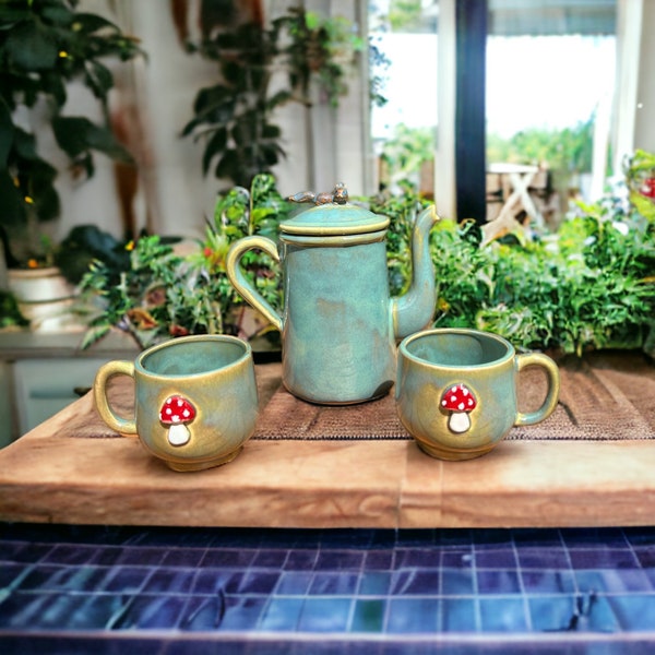 Mushroom Tea Set - Etsy