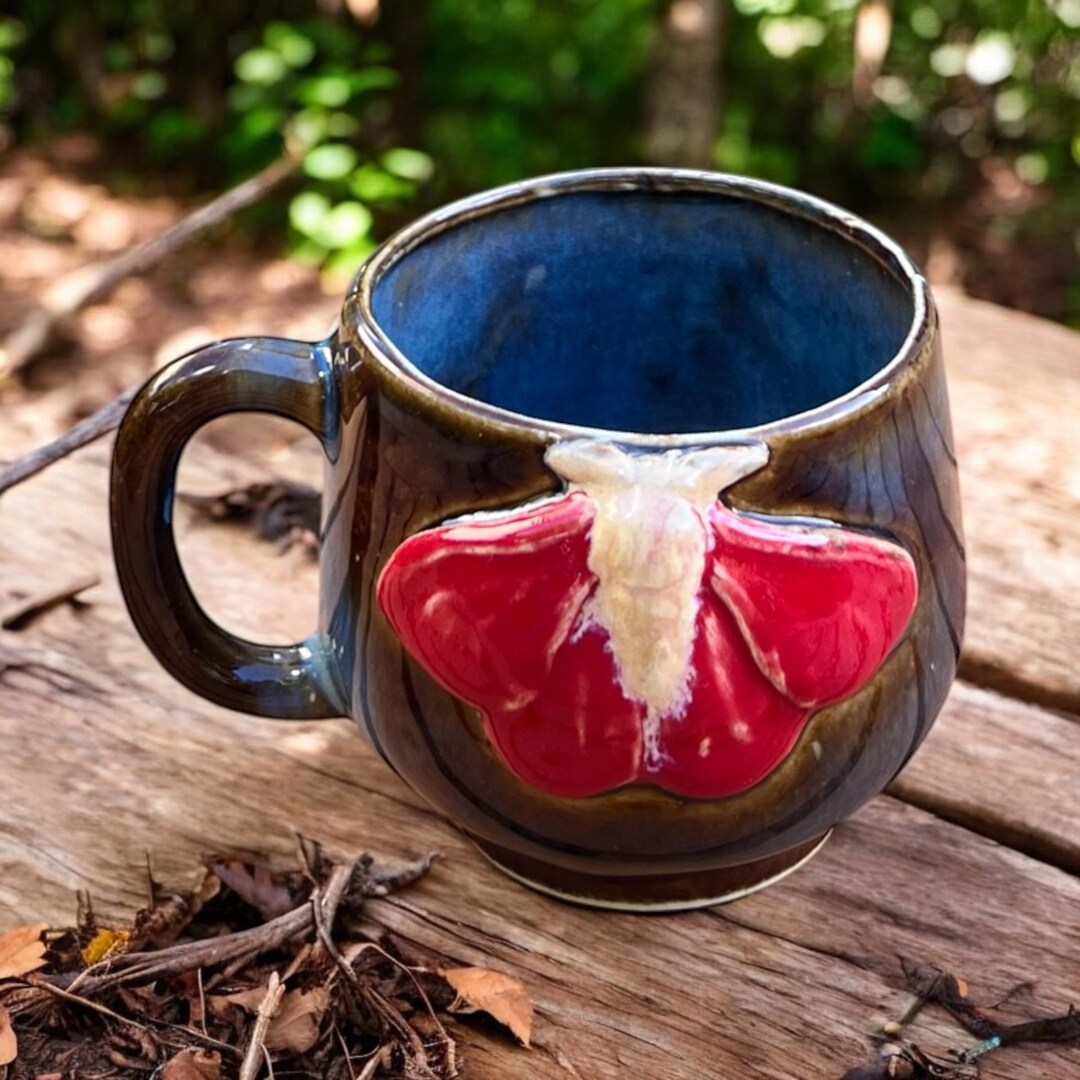 Hand-made Small Moth Teacup Tea Cup Mug - Earthy - 70s Vibe - Clay ...