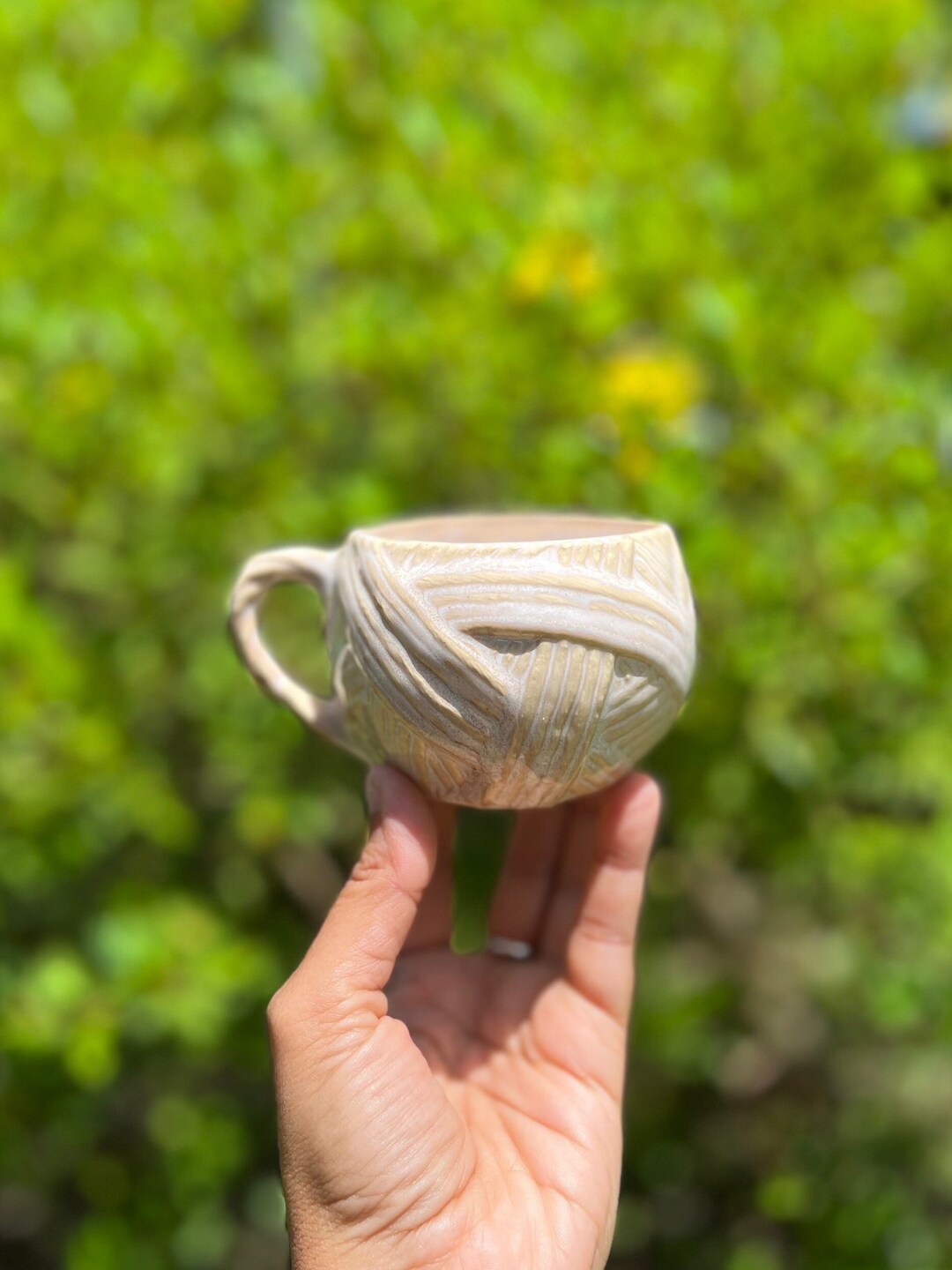 Hand-made Clay Small Ball of Yarn Teacup Knitted Tea Cup Mug - Etsy
