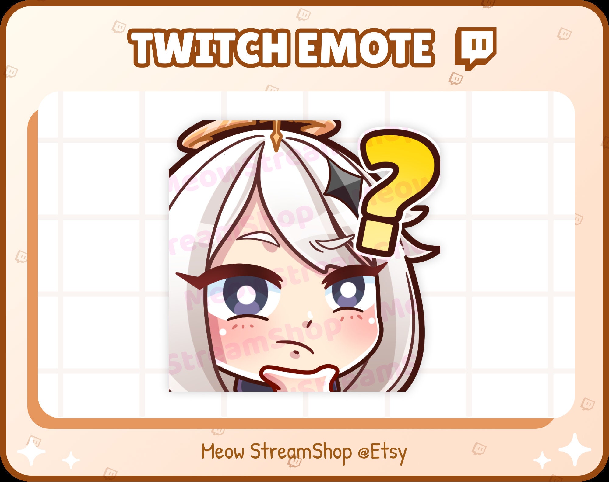 Twitch Emote Paimon Think Confuse Genshin Impact Sub - Etsy Australia