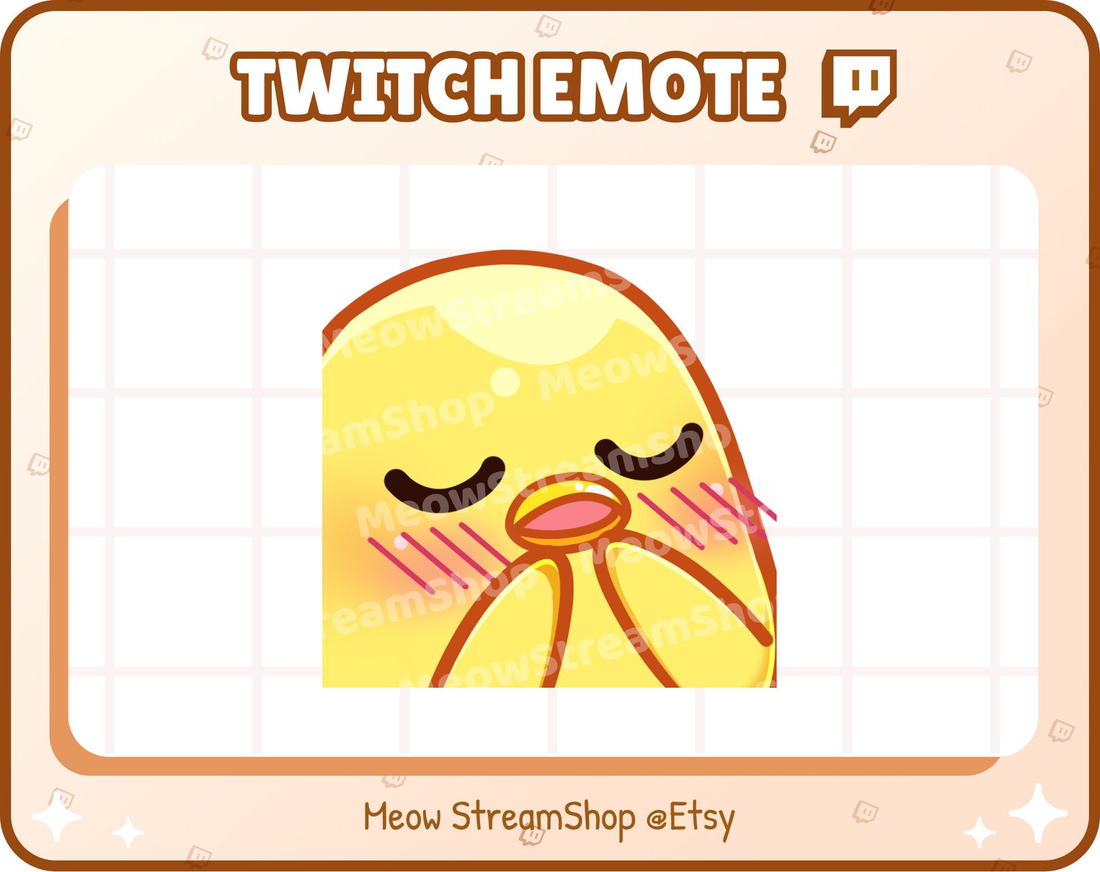 Twitch Emote / Cute Chick Gasm Shy Blush Emotes / Cute - Etsy