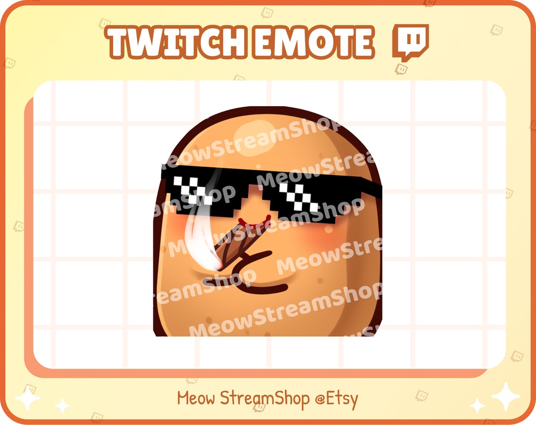 Twitch Emote / Cute Potato GG, EZ, Cool, Smoke Emotes / Kawaii Potat ...