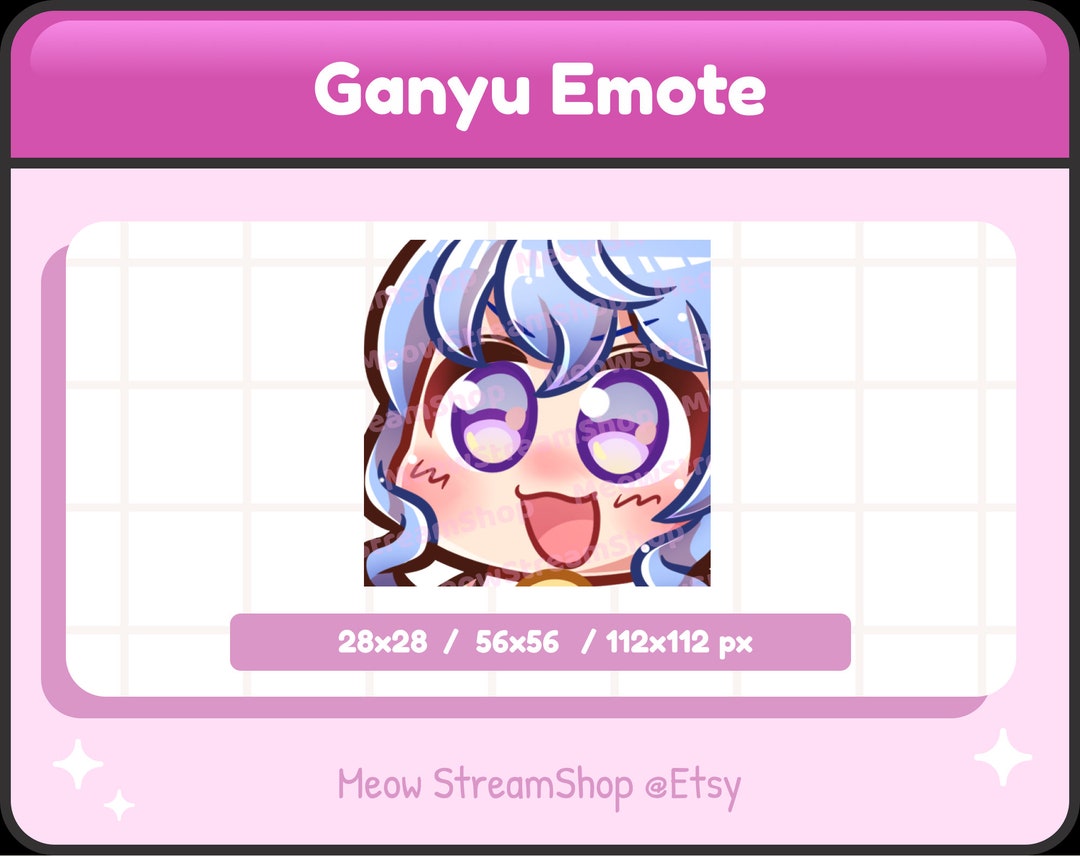 Twitch Emote Ganyu Happy Cute Smile Genshin Impact - Etsy