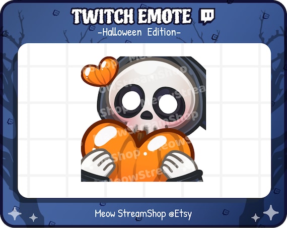Twitch Emote / Cute Grim Reaper Heart Love Hug Emotes / - Etsy