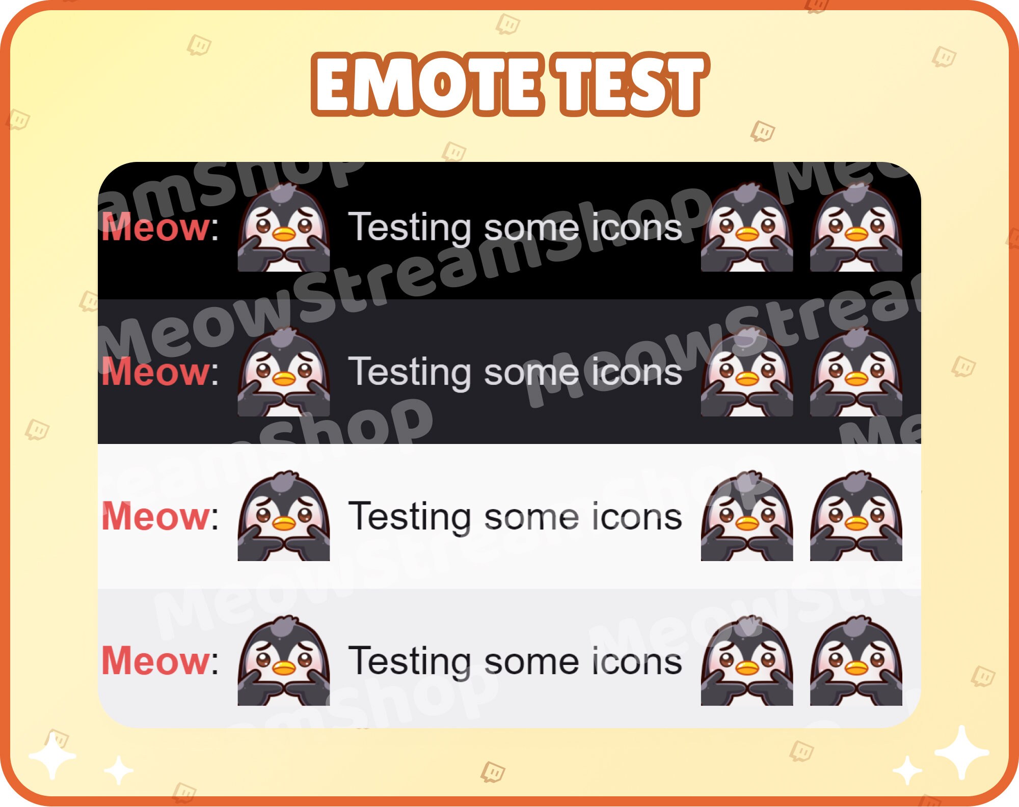 Twitch Emote / Cute Penguin Shy, Touching Finger, Please, UWU Emotes ...