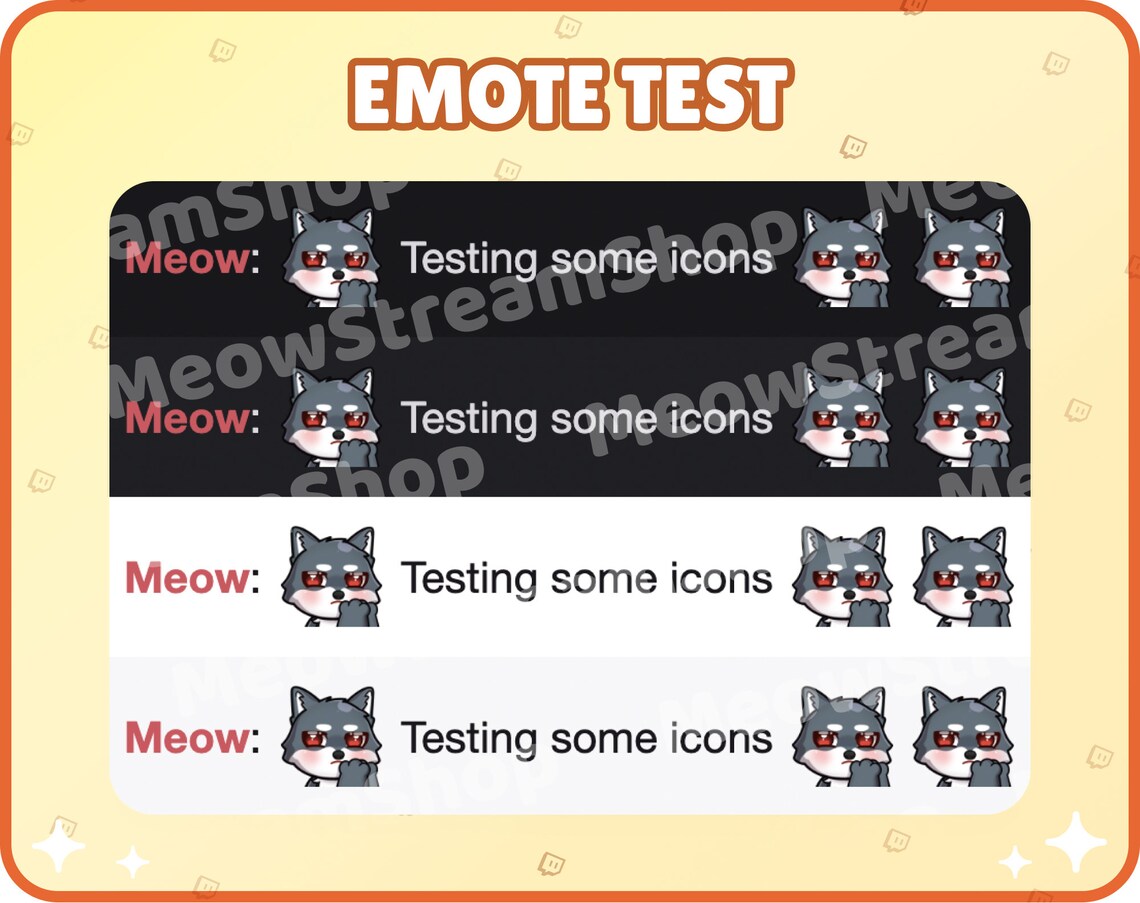 Twitch Emote / Cute Grey Wolf Hmm, Think, Sus Emotes / Kawaii Grey Wolf ...