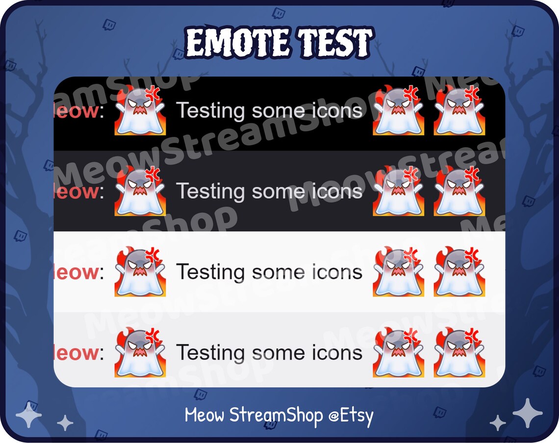 Twitch Emote / Cute Ghost Angry Rage Mad Emote / Kawaii - Etsy