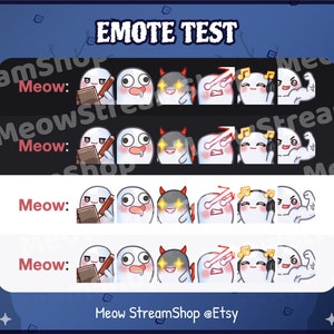Twitch Emote / Cute Ghost Emotes Pack #5 (note, Derp, Evil, Laser, Jam ...