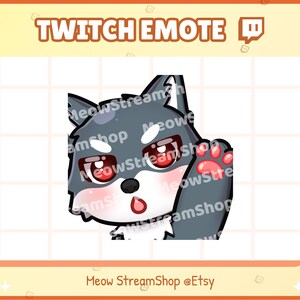 Twitch Emote / Cute Grey Wolf Wave, Hi, Hello, Waving, Bye Emotes ...
