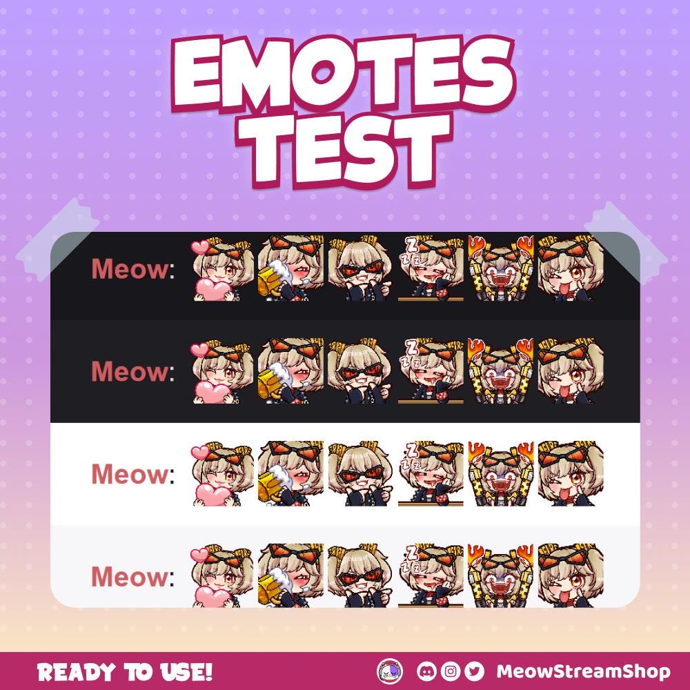 Twitch Emotes / Burnice Emotes Pack #1 (rage, Sleepy, GG EZ, Cheer ...