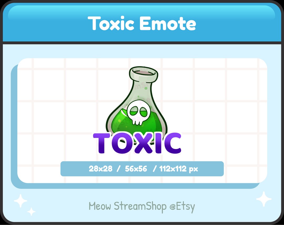 Twitch Emote - TOXIC , Poison Emoji for Streamer - Etsy