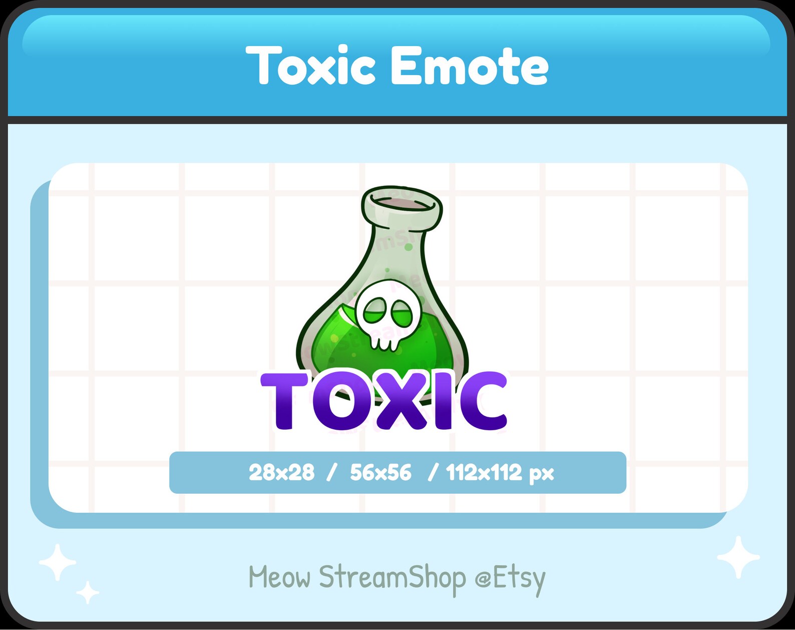 Twitch Emote TOXIC Poison Emoji for Streamer - Etsy