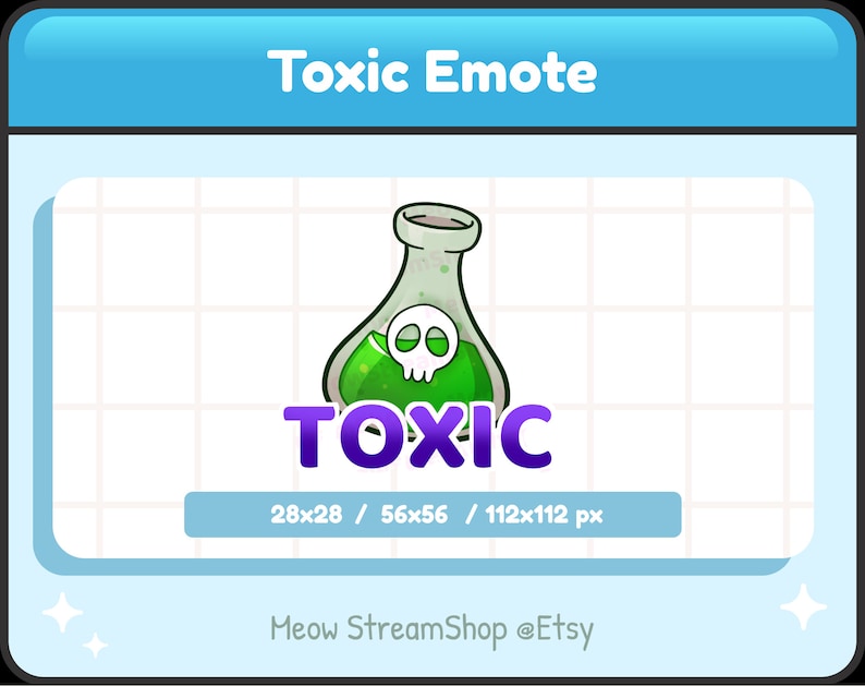Twitch Emote TOXIC Poison Emoji for Streamer - Etsy Australia
