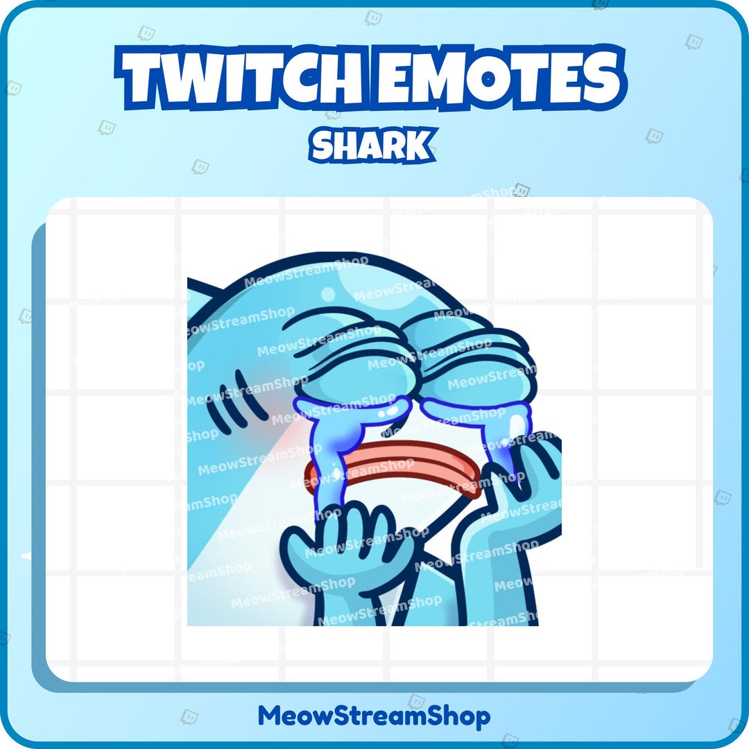 Twitch Emote / Cute Shark Sadge Meme Miserable, Sorrowful, Depressed ...