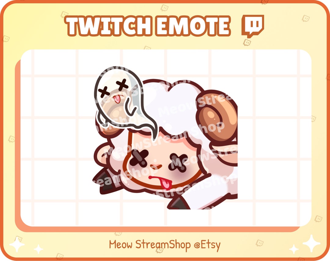 Twitch Emote / Cute Sheep RIP, Dead, Collapse, Game Over Emotes ...