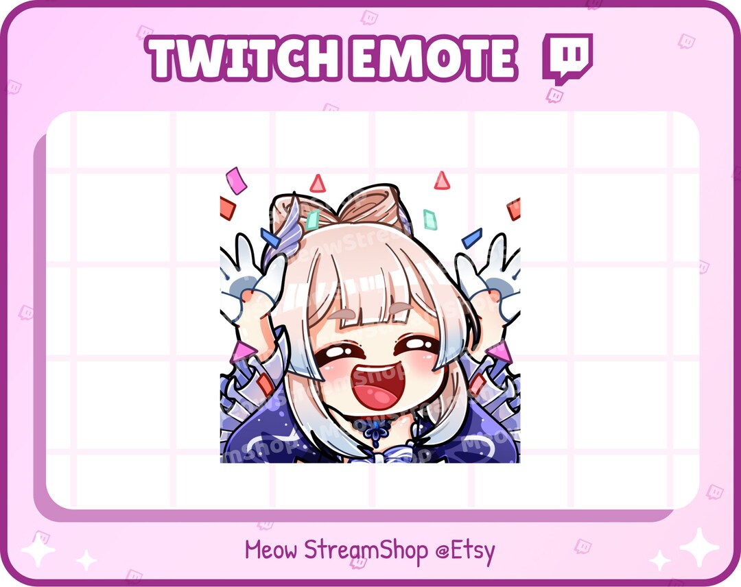 Twitch Emote / Sangonomiya Kokomi Hype, Happy, Excited Emotes / Genshin ...