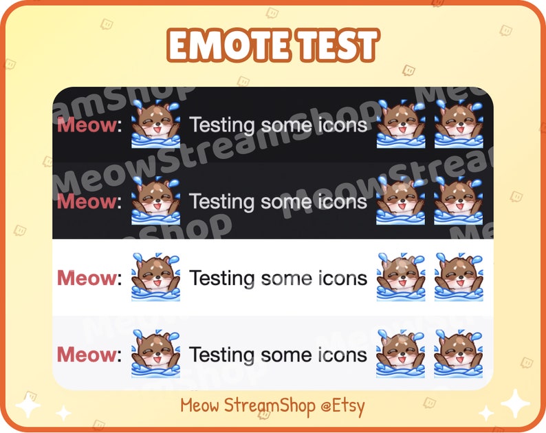 Twitch Emote / Cute Otter Hype Happy Confetti Cheer Emotes - Etsy