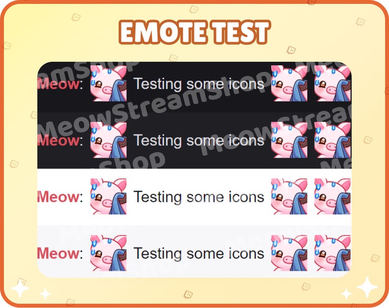 Twitch Emote / Cute Pig Sweating Sweat Panic Wiping Sweat - Etsy