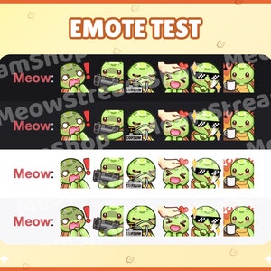 Twitch Emote / Cute Tortoise Emotes Pack #4 (shock, Gun, GG, Pat, This ...
