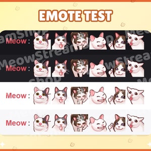 Twitch Emote / Cute Meme Cat Emotes Pack 2 polite, Shock, Buffering ...