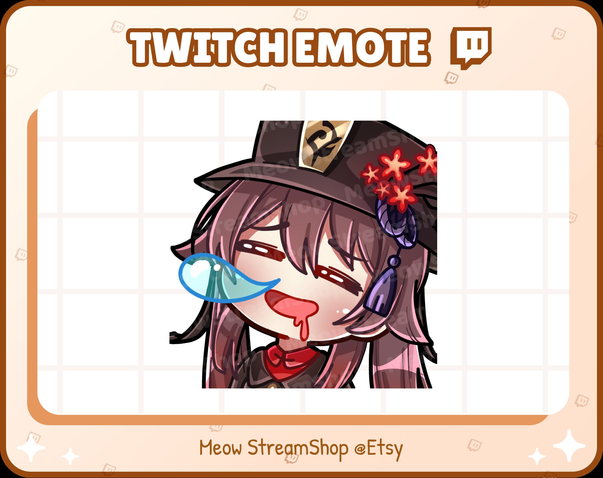 Twitch Emote Hu Tao Sleep Emote Genshin Impact Sub Emoji - Etsy UK