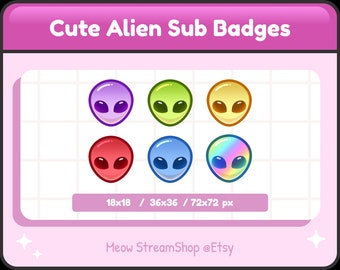 Twitch Sub Badges Alien Pack - Etsy