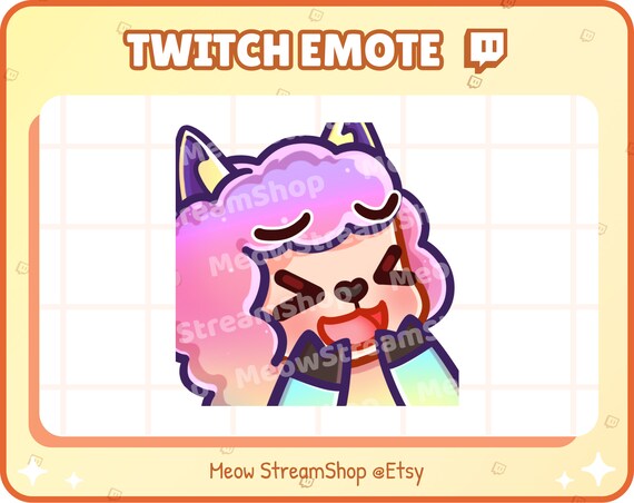 Twitch Emote / Cute Rainbow Alpaca Laugh Kekw Lol Emote/ | Etsy