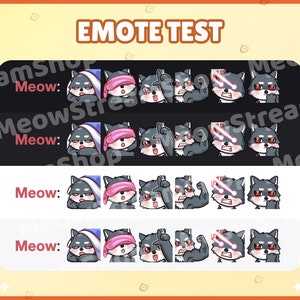 Twitch Emote / Cute Grey Wold Emotes Pack #4 (sleep, Blind, L, Flex ...