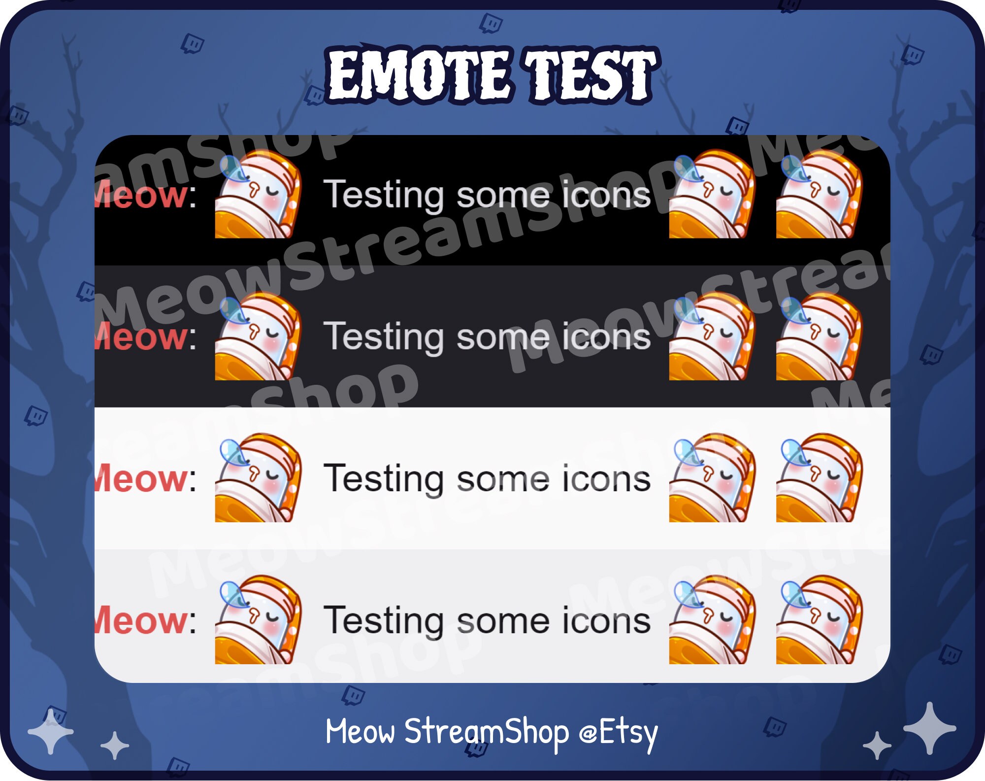 Twitch Emote / Cute Ghost Sleep, Offline, Sleepy, Tired Emote / Kawaii ...