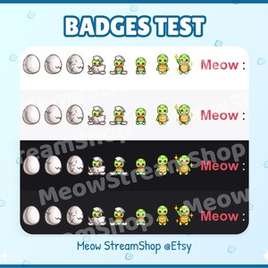 8x Twitch Sub, Bit Badges - Kawaii Cute Tortoise, Turtle, Reptile, Sea ...