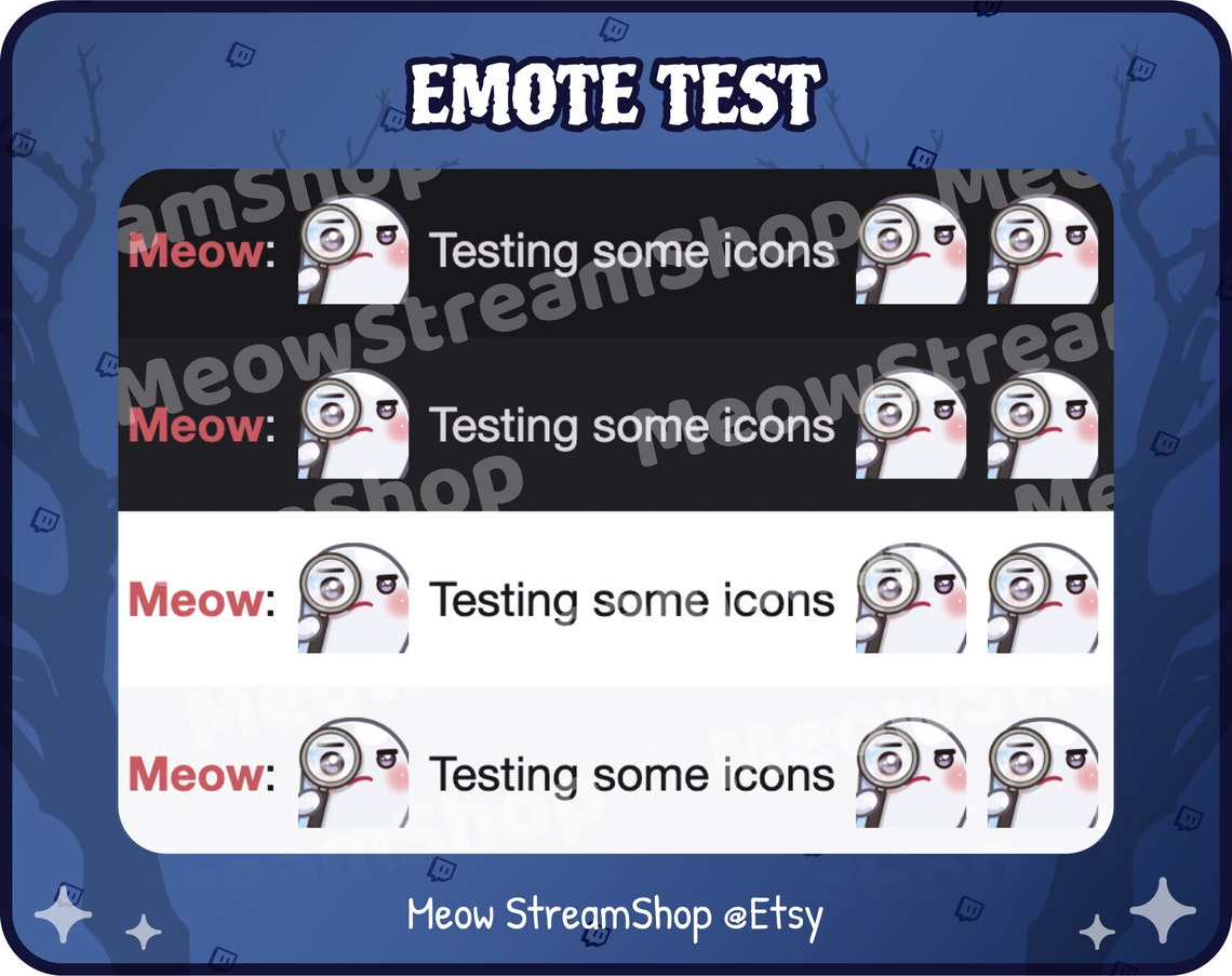 Twitch Emote / Cute Ghost SUS Magnifier Hmm Emote / Kawaii - Etsy