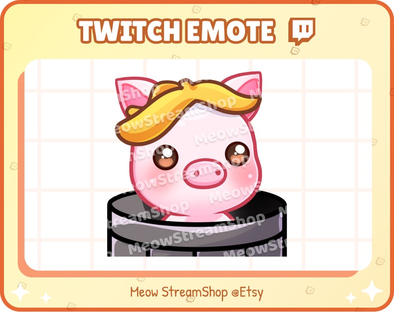 Twitch Emote / Cute Pig Garbage Trash Emotes / Cute Pink - Etsy